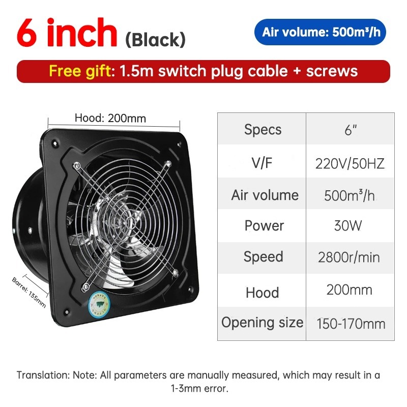 Exhaust fan 4/6/8/10/12 inch Powerful Window Kipas Ekzos Fan Kitchen ...