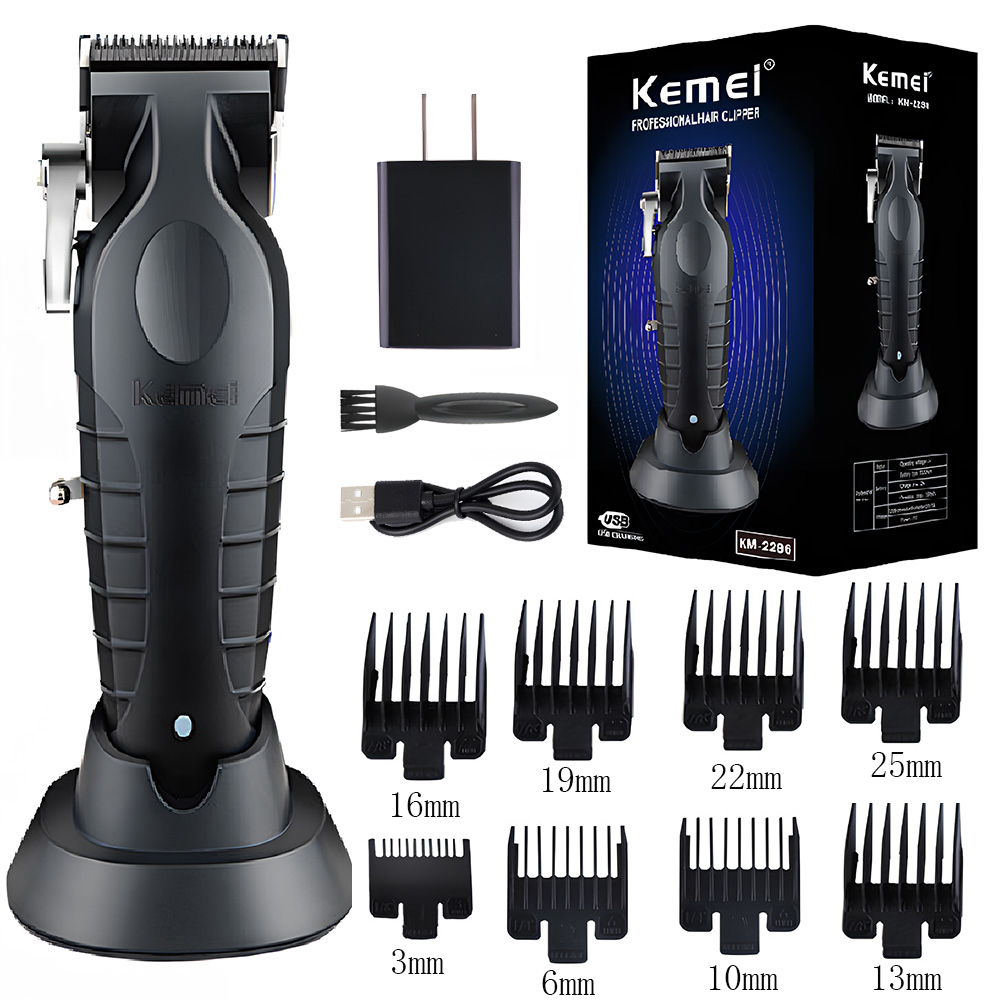Kemei KM 2296 2500mah Lithium Battery Cordless Adjustable Professional Rechargeable Hair Clipper ...