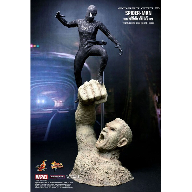 Hot Toys 1/6 MMS 165 Spider-Man 3 Spider-Man (Black Suit Version) With ...