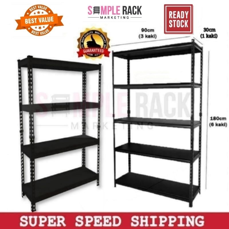 ⚡ SIMPLE RACK Boltless Rack Storage Rack Kitchen Rack Heavy Duty Rak ...