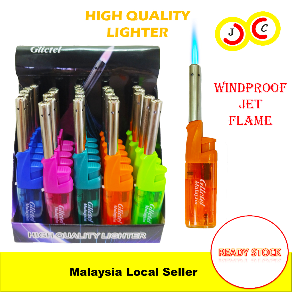 🔥READY STOCK🔥 GLICTEL Long Handle Windproof Jet Lighter Kitchen Lighter ...