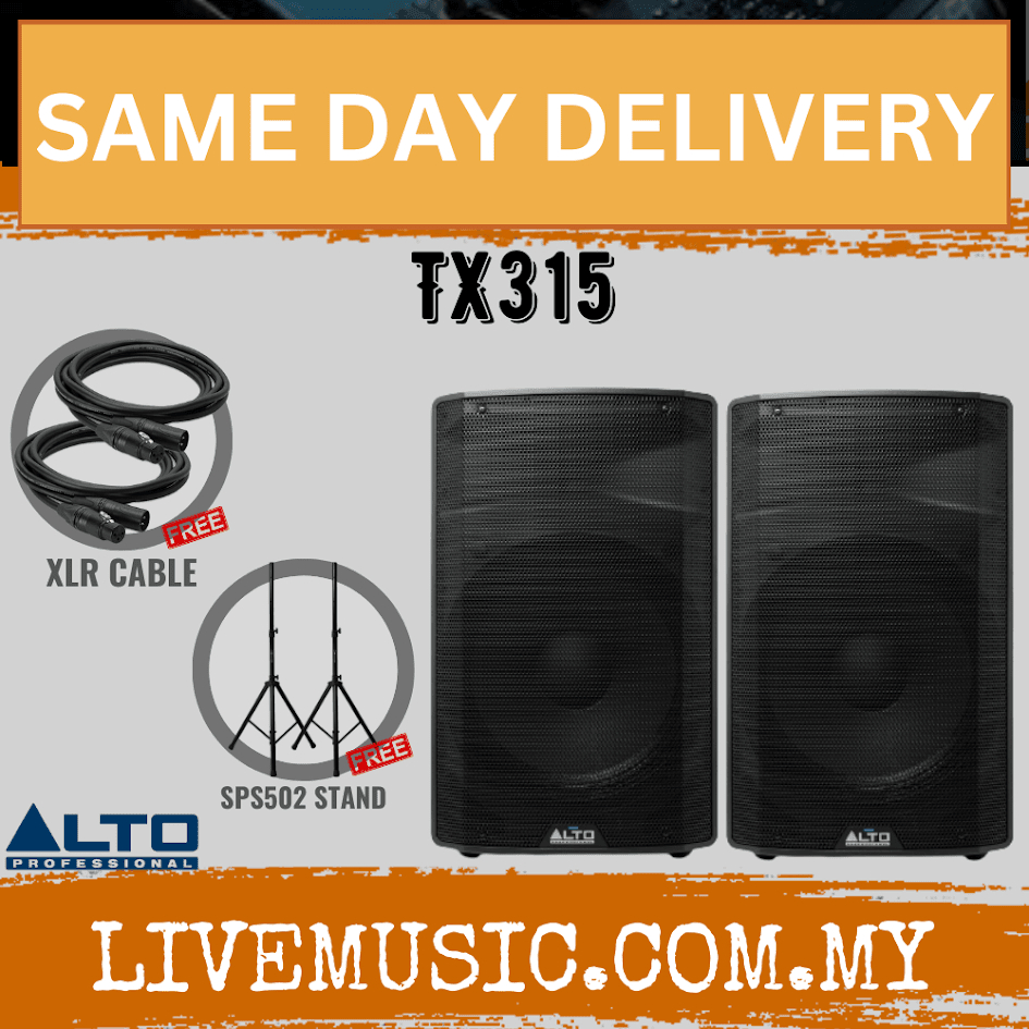 Alto TX315 700W 15" Powered Speaker with Stand, Cable ( TX-315 / TX 315 ) | Shopee Malaysia