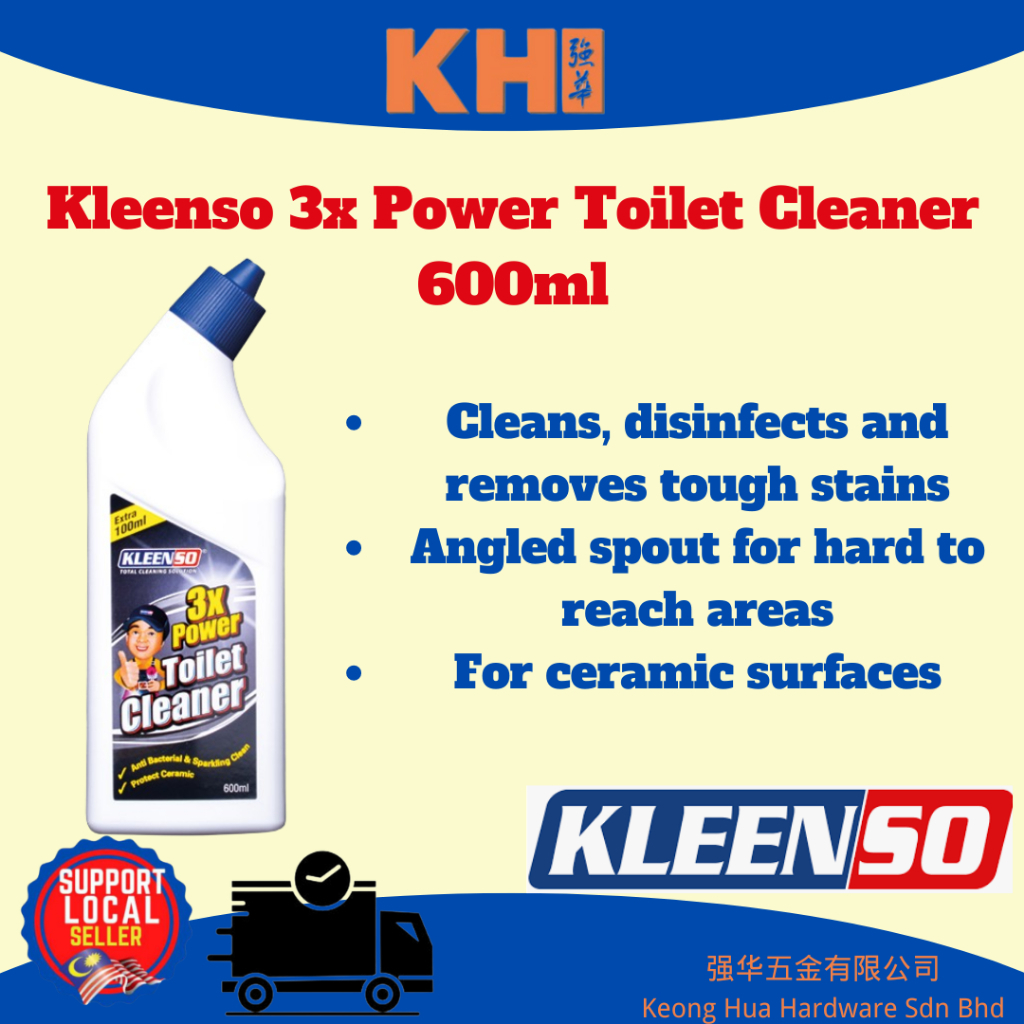 Kleenso 3x Power Toilet Cleaner 600ml | Shopee Malaysia