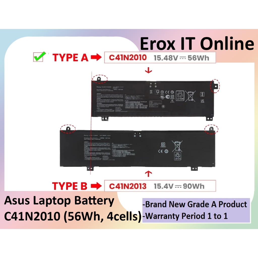 Asus C41N2010 4ICP4/63/103 Rog STRIX G15 G513 G513IC G513IE G513QE TUF ...