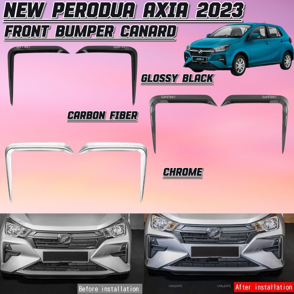 AUTOPROMAX new perodua axia 2023 car front bumper canard accessories ...