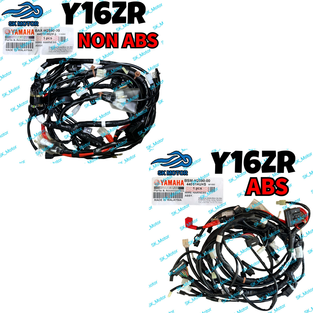 Yamaha Y16ZR Y16 ABS/ NON ABS Original Wire Harness Assy Wiring Set ...