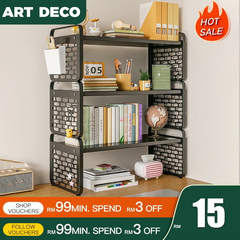 Desktop Rack with Pegboard Storage Rack Study Table Organizer Book Rack ...