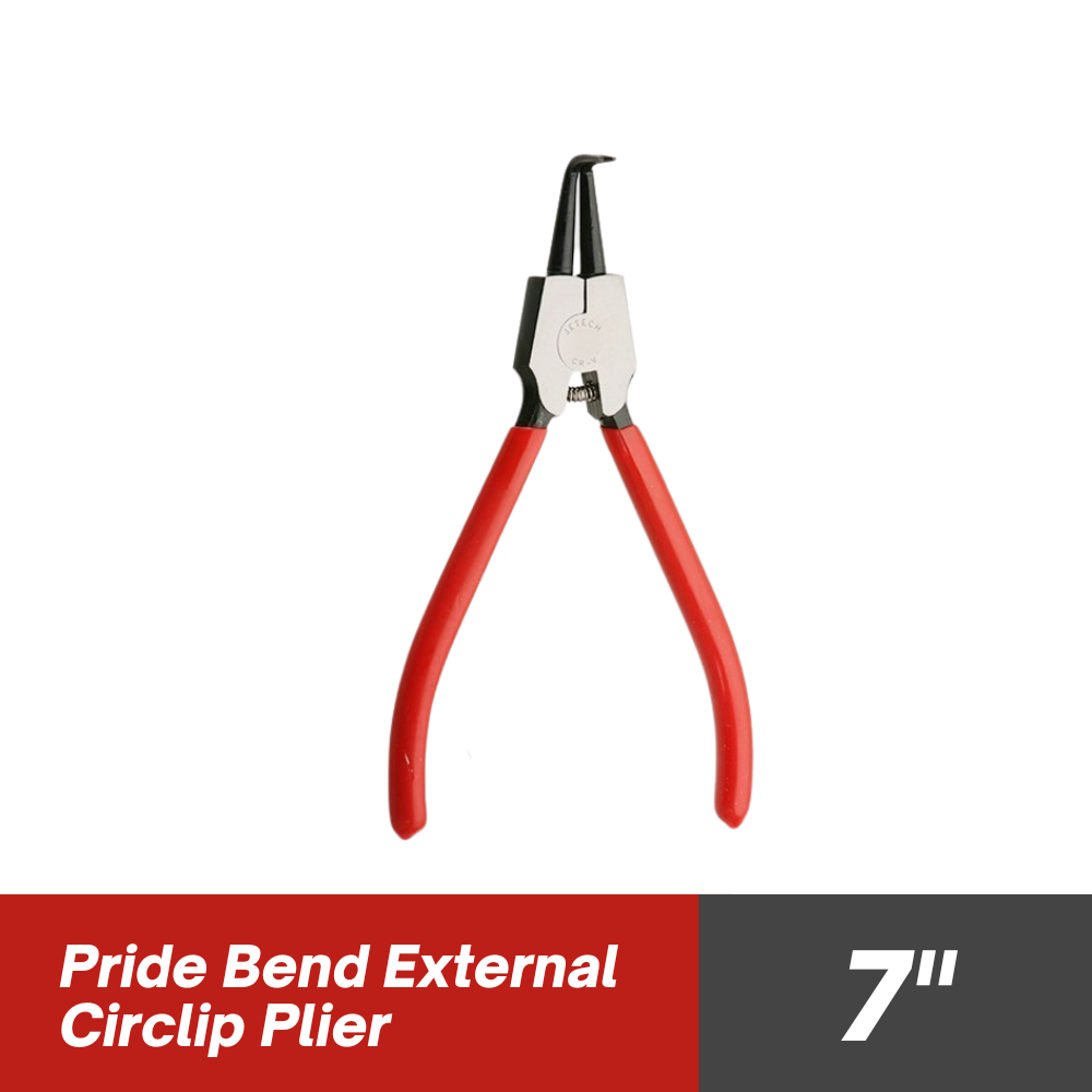 PRIDETOOLS 7" / 175mm Circlip Plier Straight Internal External Bend ...
