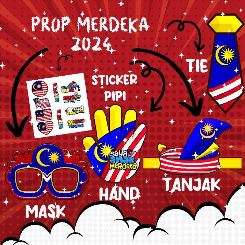 PROP MERDEKA | TANJAK MERDEKA | TIARA MERDEKA | MASK MERDEKA | STICKER ...