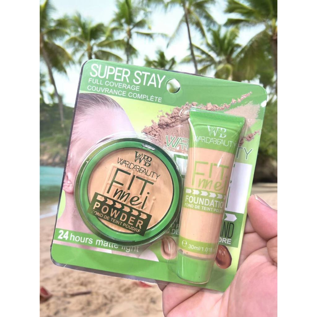 Warda Beauty Super Stay 2in1 Set Compact Powder + Liquid Foundation ...