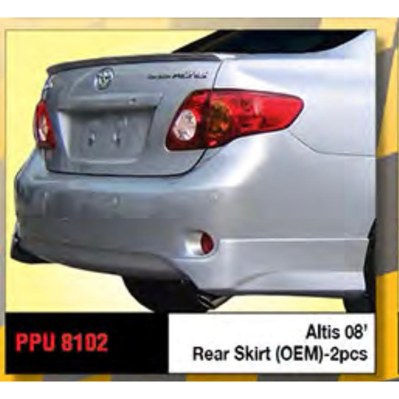 TOYOTA ALTIS 2008” REAR SKIRT OEM PU NO PAINT | Shopee Malaysia