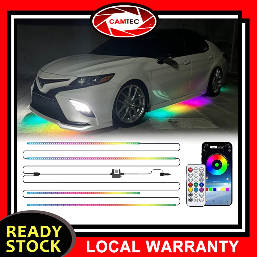 【New Start Scan】2 IN 1 App+Remote RGBIC LED Car Underglow Lights Strip ...