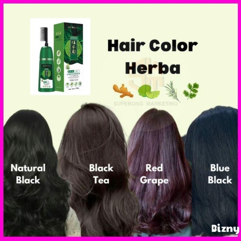 Sikat Pewarna Rambut 3 in 1 Syampu Pewarna Hitam 500ML | Shopee Malaysia