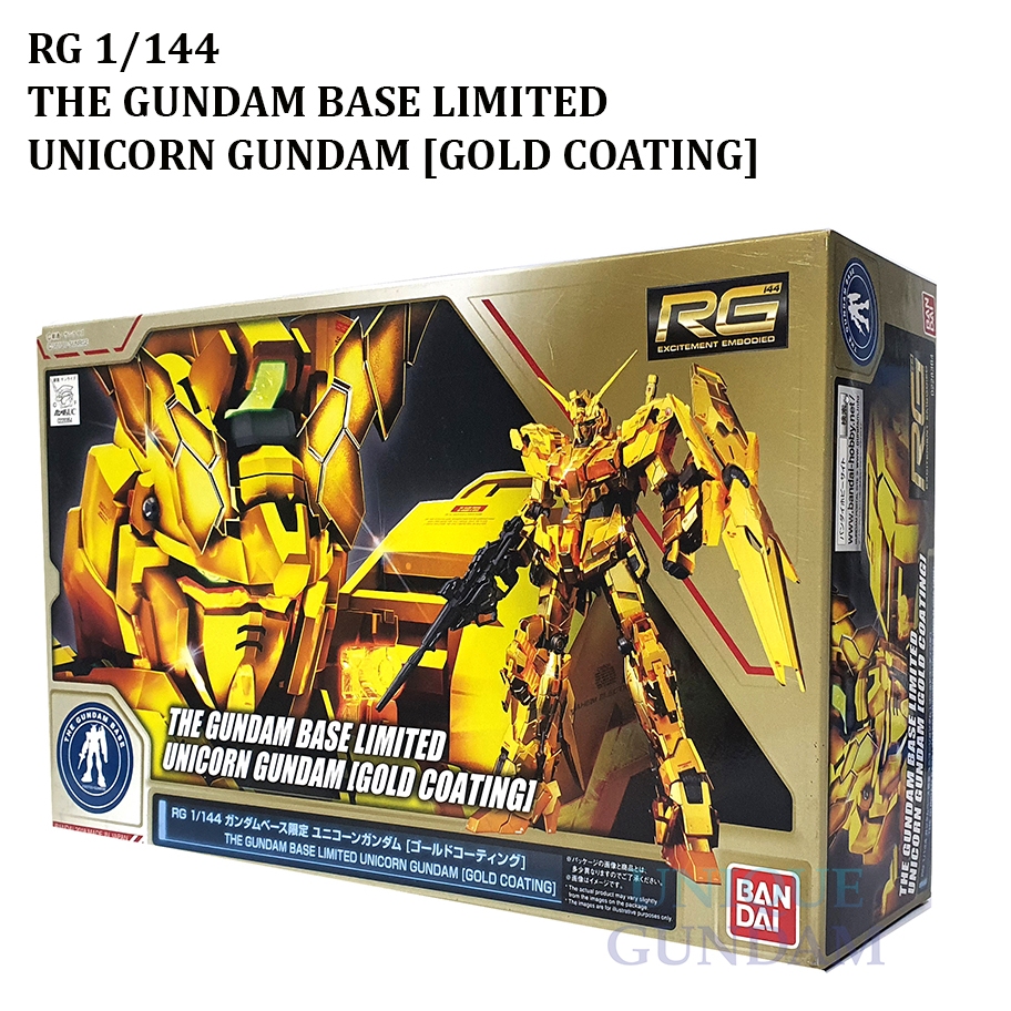 [BANDAI] RG 1/144 THE GUNDAM BASE LIMITED UNICORN GUNDAM GOLD COATING ...