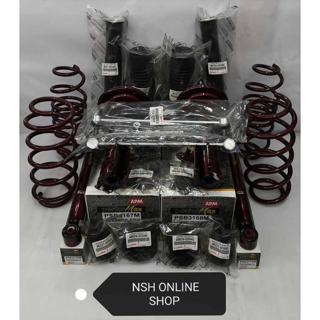 APM PERFORMAX Absorber Set (Heavy Duty)+Sport Spring for Toyota Vios ...