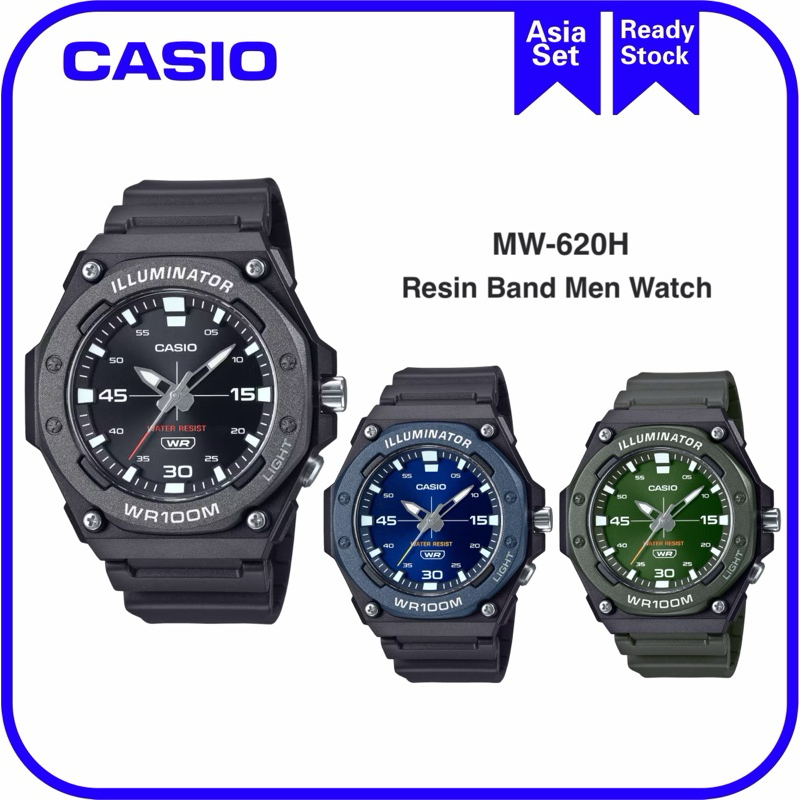 CASIO General MW-620H Resin Band Men Watch MW-620H-1 / MW-620H-2 / MW ...