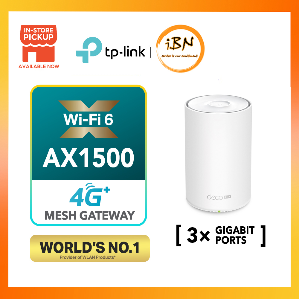 TP-Link Deco 4G+ AX1500 speed up to 1.2 Gbps LTE-Advanced Cat 6 Whole ...