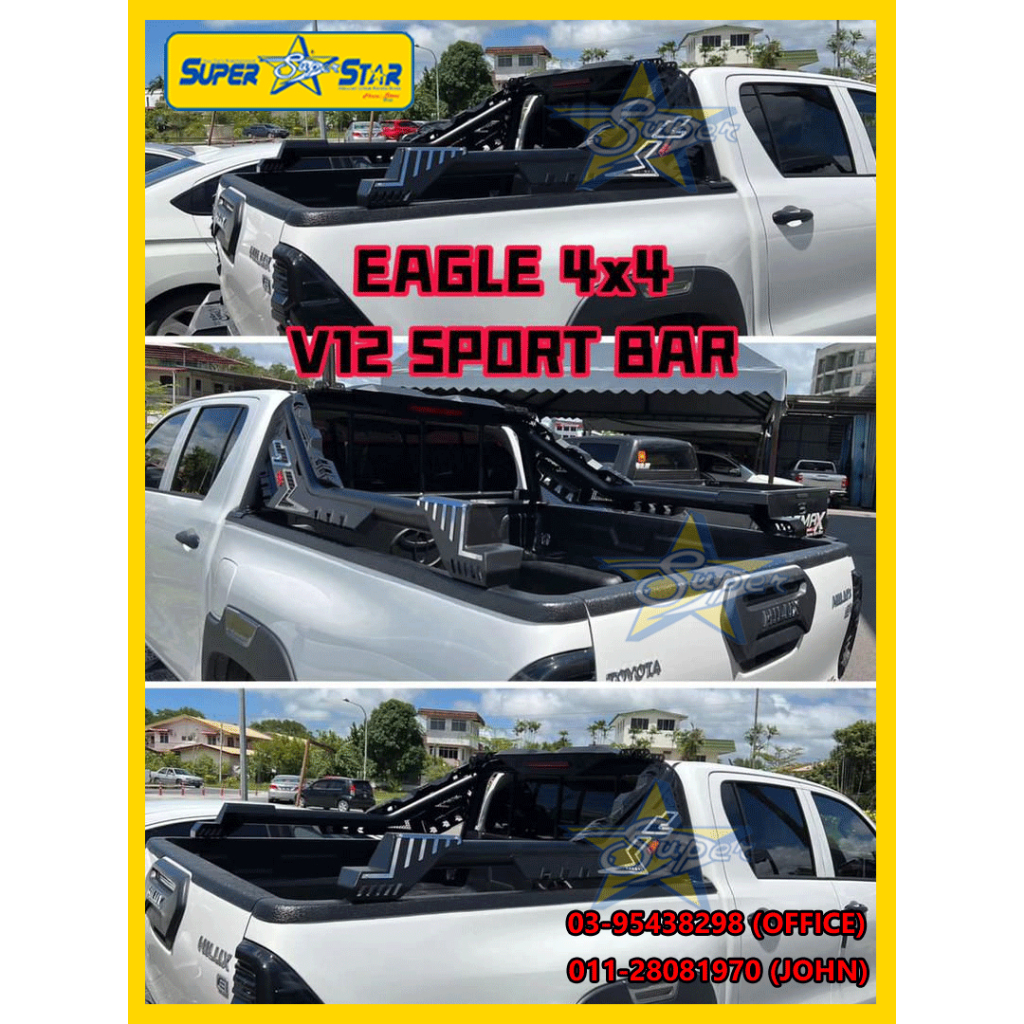 SPORT ROLL BAR V12 For triton d max Revo roco Vigo ford ranger raptor ...