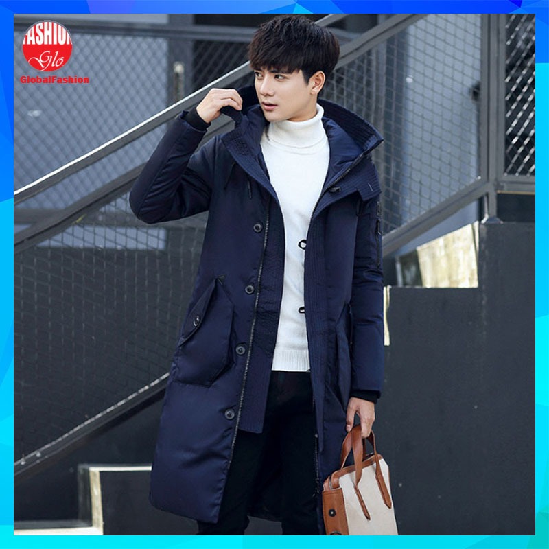 Winter Jacket Men Baju Sejuk Lelaki Tebal Hooded Down Feather ...