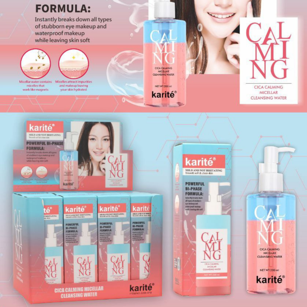 KARITE CALMING MICELLAR OIL CLEANSING WATER PURIFYING MAKEUP REMOVER ...