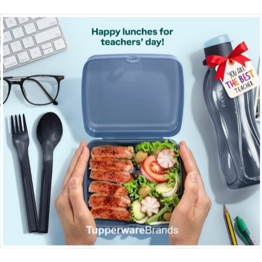 Tupperware Lunch Set comprises Sandwich Keeper (1) + Cutlery Set (1 ...