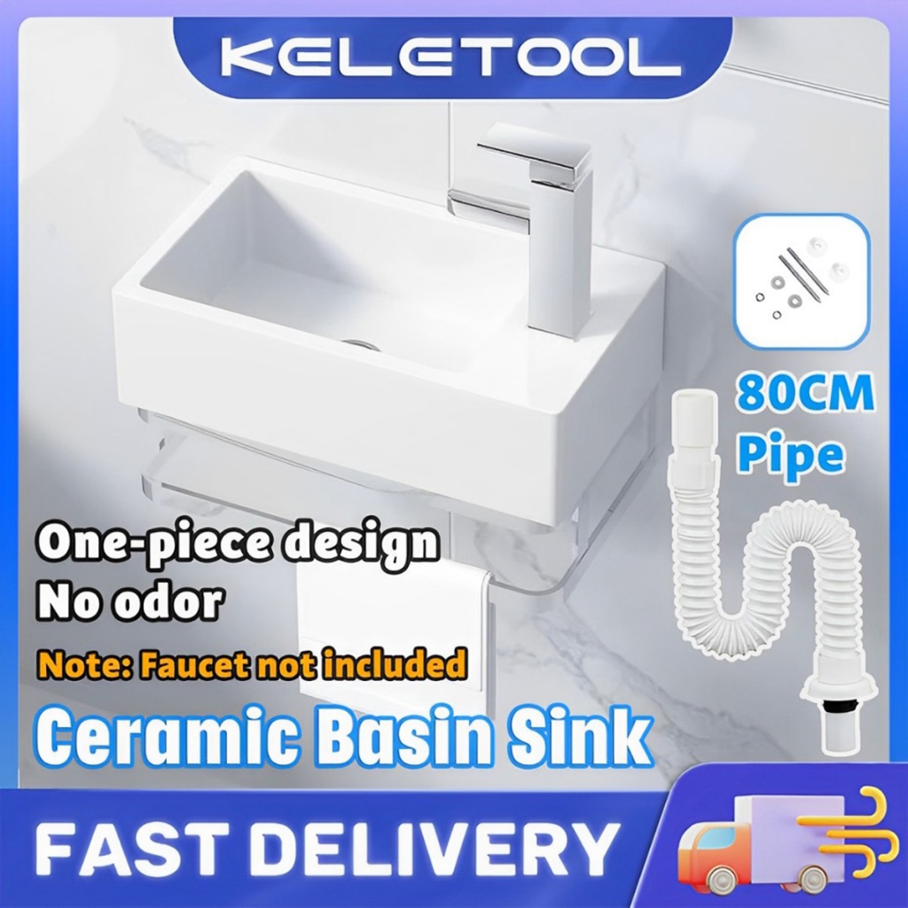 Toilet Sinki Seramik Wall Basin Bathroom Ceramic Basin Table Top Wash ...