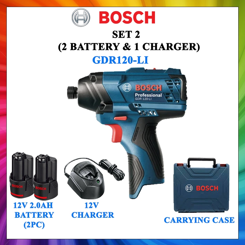 BOSCH GDR 120-LI PROFESSIONAL Cordless Impact Driver GDR120-LI | Shopee ...