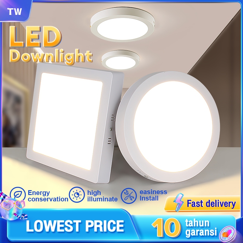 LED Surface Downlight 18W 24W 30W Black White Lampu downlight siling ...