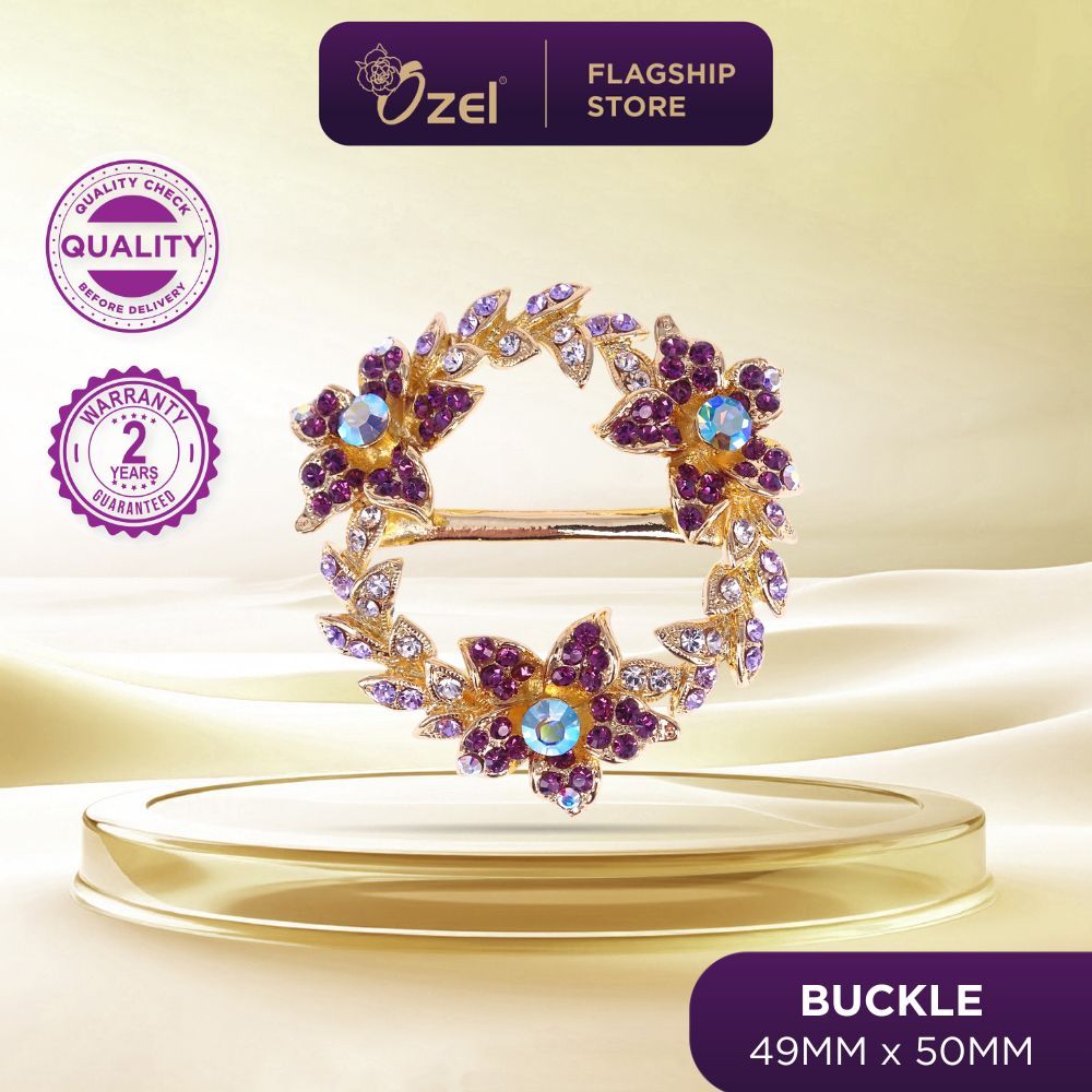 Ozel Flower Buckle Brooch BA231 Kerongsang & Pin Tudung, Hijab, Songkok ...