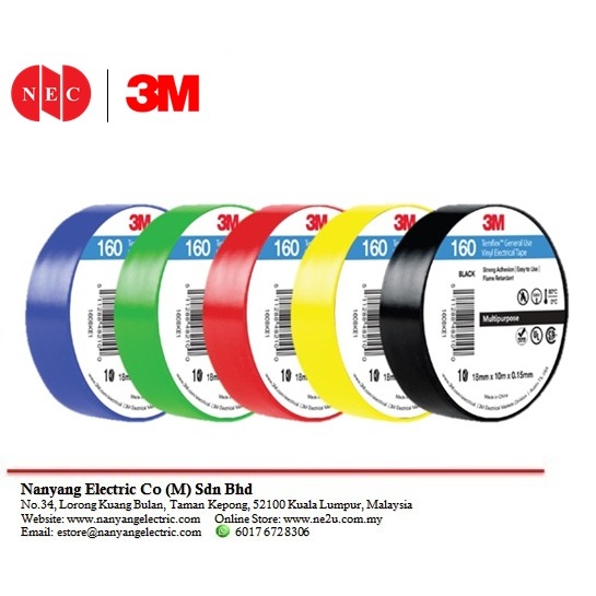 3M Temflex 160 Vinyl Electrical Tape | Shopee Malaysia