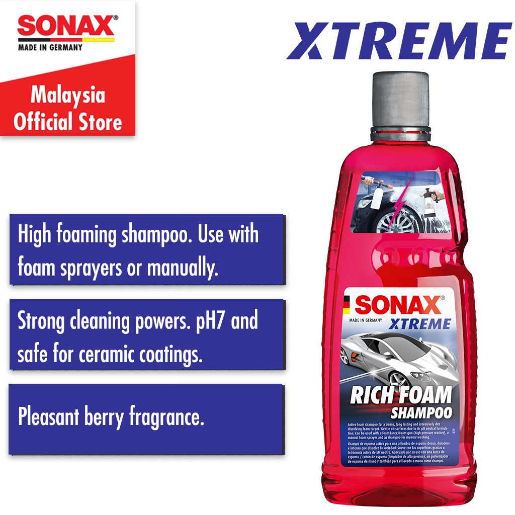 SONAX Xtreme Rich Foam Car Shampoo With Heavy Suds 1L | Shopee Malaysia