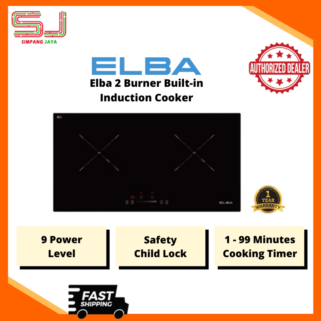 Elba 2 Burner Built-in Induction Cooker | Child Lock | 9 Power Level ...
