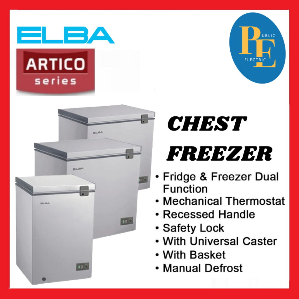 ELBA 130L|190L|260L Dual Function Chest Freezer EF-E1310(GR) / EF-E1915 ...