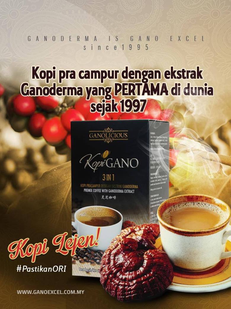 GANOLICIOUS KOPI GANO 3 IN 1( KOPI PRACAMPURAN DENGAN EKSTRAK GANODERMA ...