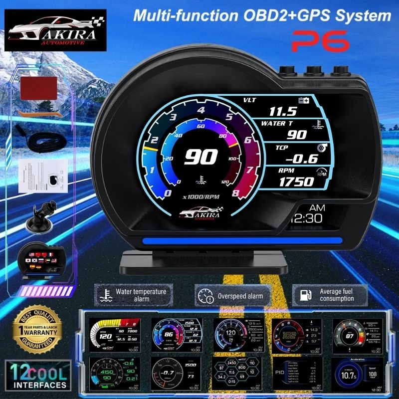 ‼️IMPROVED VERSION‼️AKIRA P6 OBD Gauge OBD2 Meter for PROTON PERODUA ...