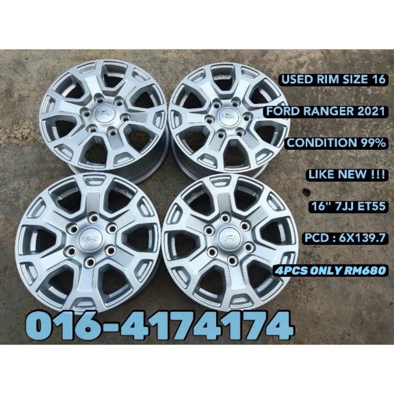 USED (4PCS) RIM 16 FORD RANGER 2021 99% LIKE NEW HYUNDAI STAREX ...