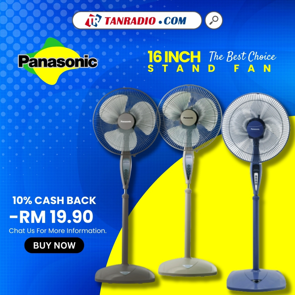 Panasonic Stand Fan With 3 Speed (16") | Shopee Malaysia