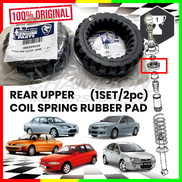 Original Proton Rear Coil Spring Rubber Pad Upper Wira Satria Waja Gen2 ...