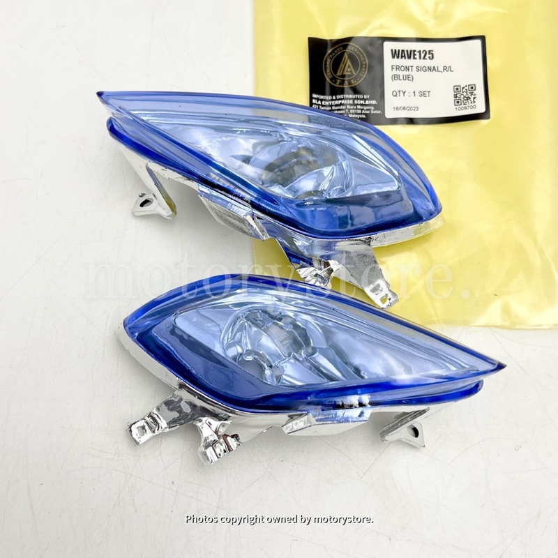 HONDA WAVE125 FRONT SIGNAL R/L (BLUE) SIGNAL DEPAN FRONT SIGNAL SET ...