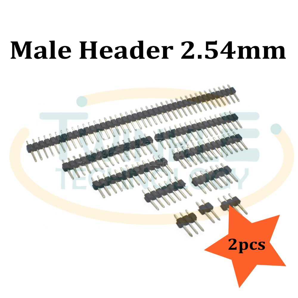Straight Pin Header Single Row / Double Row 2 , 3, 40 pin 2pcs/pack ...