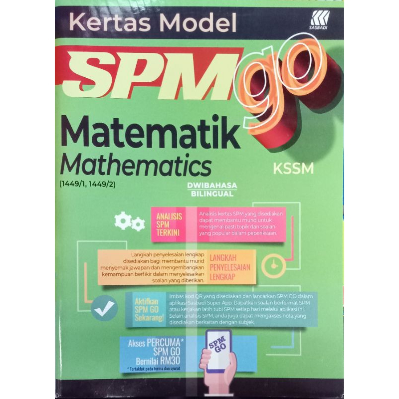 KERTAS MODEL SPM GO MATEMATIK (DWIBAHASA) KSSM | Shopee Malaysia