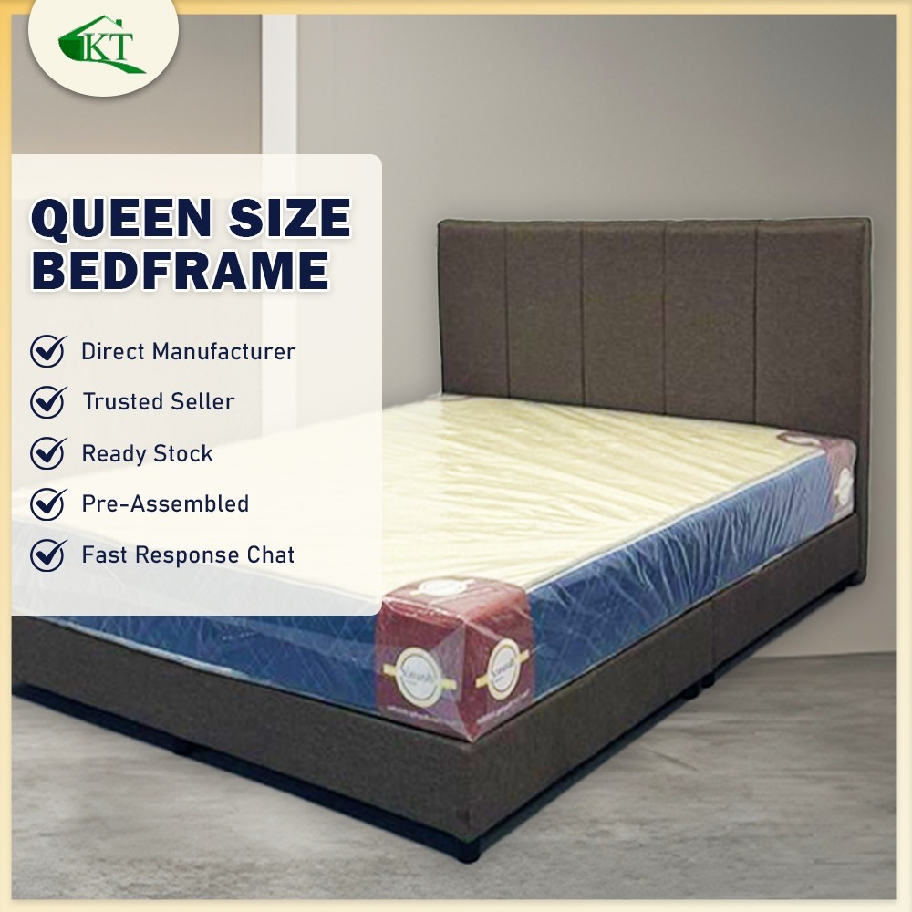 (Free Install) KT Furniture: Divan Queen Bed Frame 2288 Bed Base Katil ...
