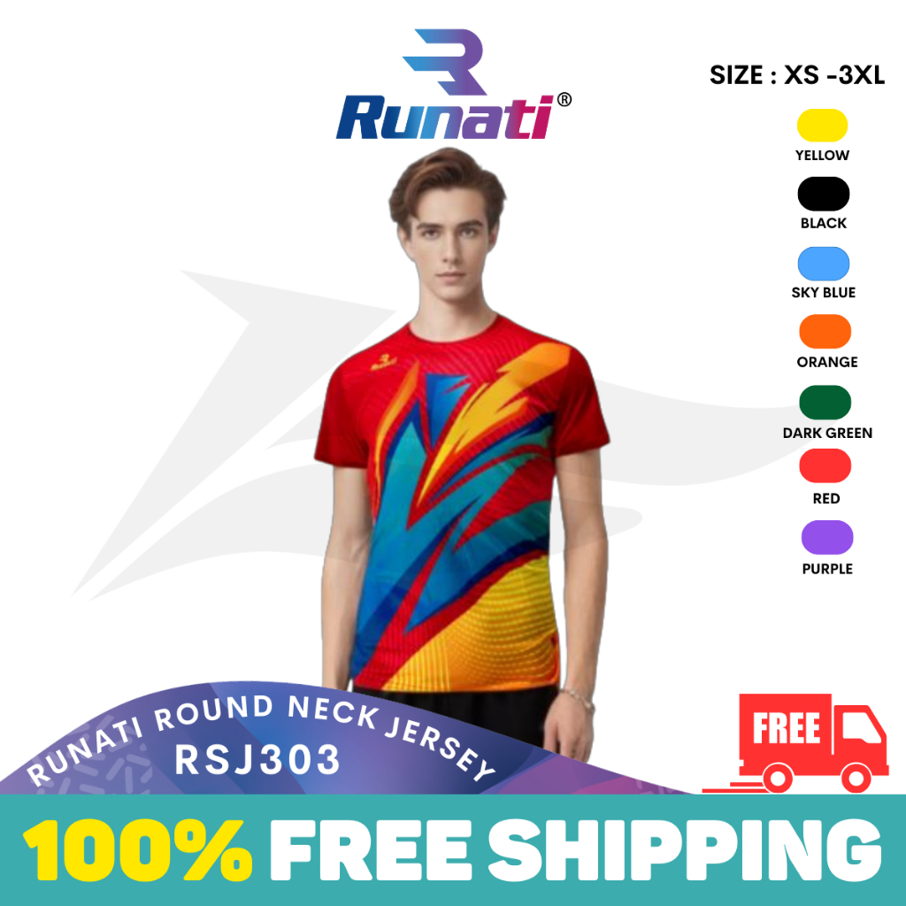 [NEW ARRIVAL] Runati Quick Dry Round Neck Men Jersey RSJ303 | Jersi ...