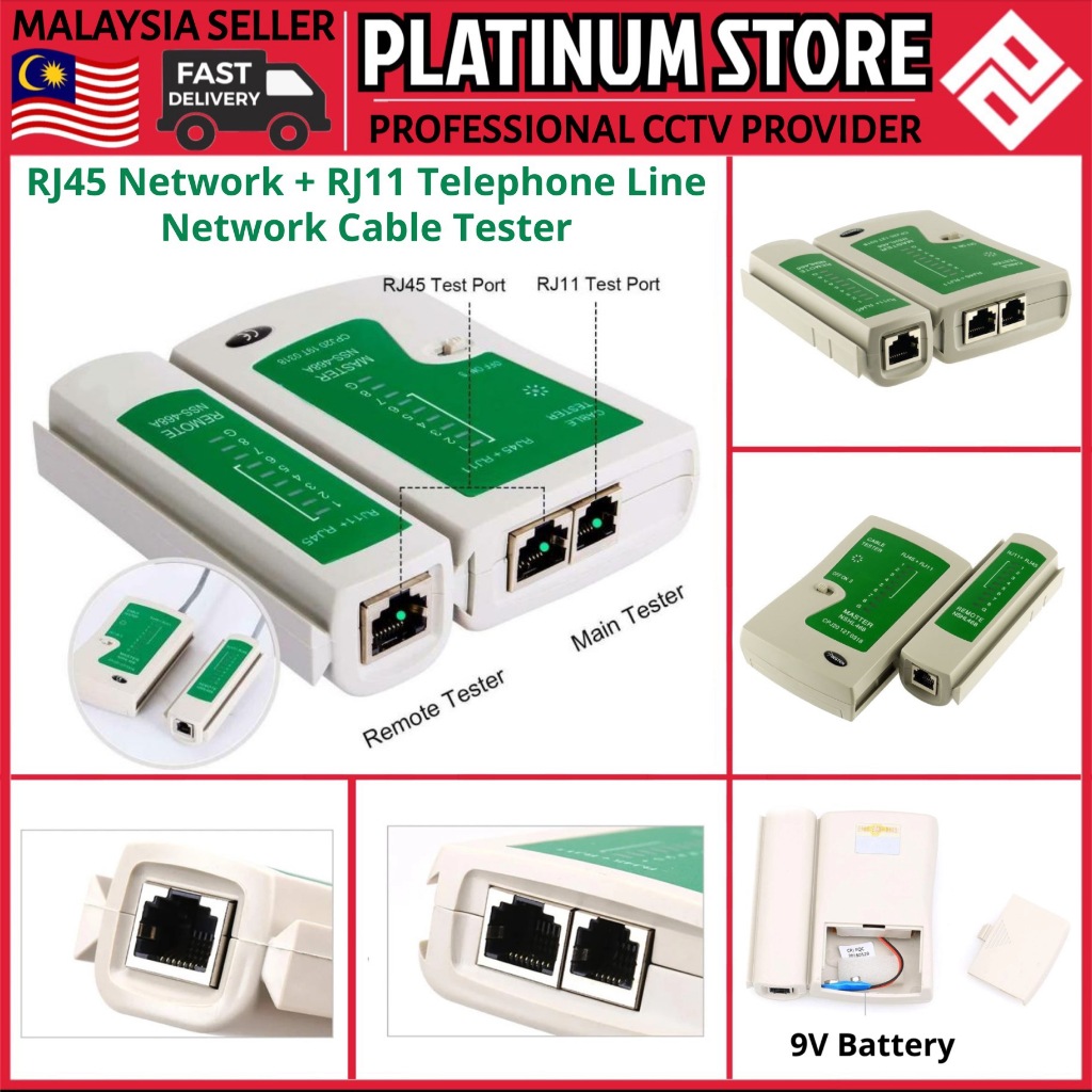 RJ45 RJ11 Network Cable Tester BS-468 Telephone Line Cat 5 Cat 5e Cat 6 ...
