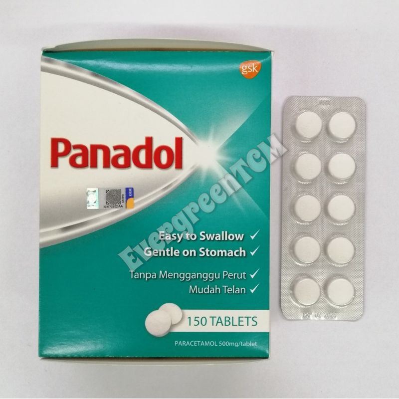 Panadol Regular 500mg Paracetamol 10 Tablets / 1 Box (Headache, Fever ...