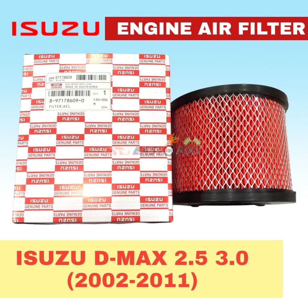 ORIGINAL ISUZU ENGINE AIR FILTER - ISUZU D-MAX 2.5 3.0 (2002-2011) 4JA1 ...
