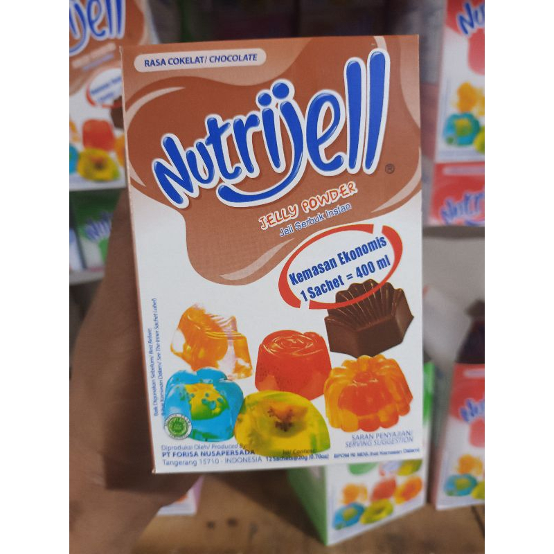 Nutrijel Rasa Coklat / Chocolate Multipack Jelly Pudding 1 Box 12 ...