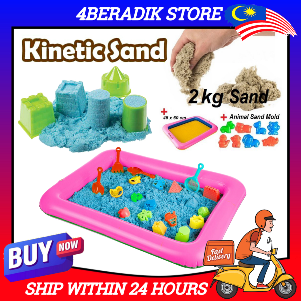 THE Kinetic DIY SAND Play Set Kids Children Play Toy 2KG SAND | Shopee ...