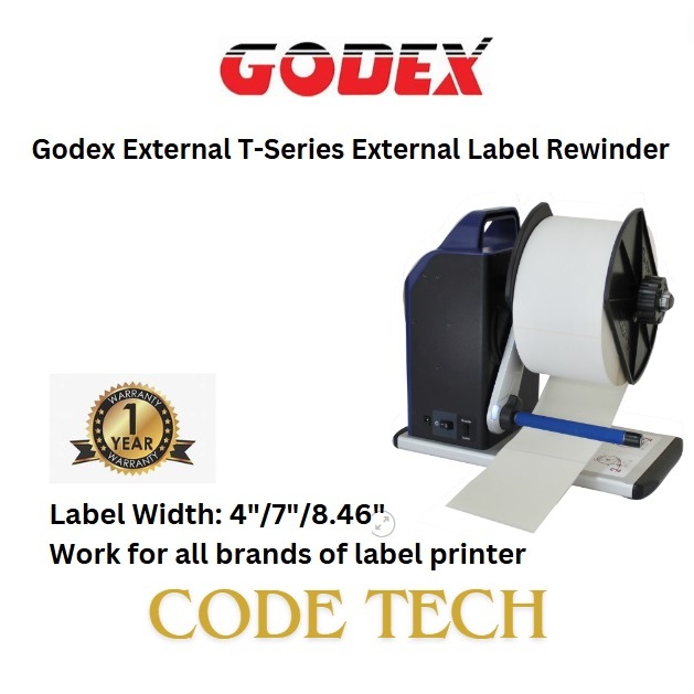 Godex External T-Series External Label Rewinder Barcode label rewinder ...