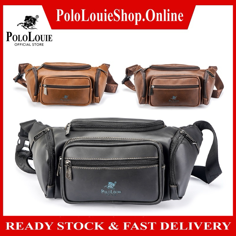 Original Polo Louie High Quality Leather Waist Bag Large Capacity Pouch ...